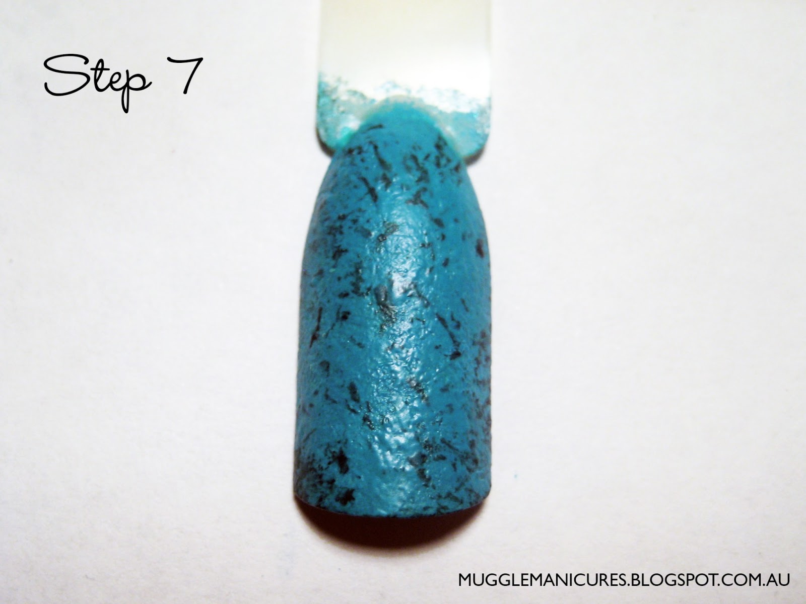 Muggle Manicures: Tutorial: Turquoise Stone Nails (with step-by-step ...