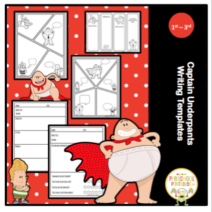 Captain Underpants Writing Templates ~ Preschool Printables
