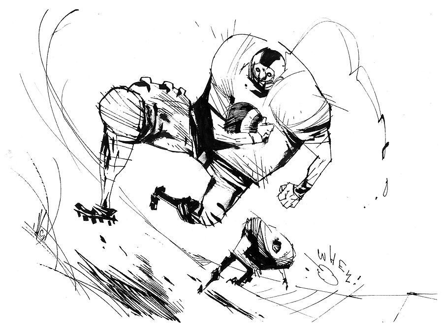 Dave Crosland's "On The Slate": Football Drawings Abound