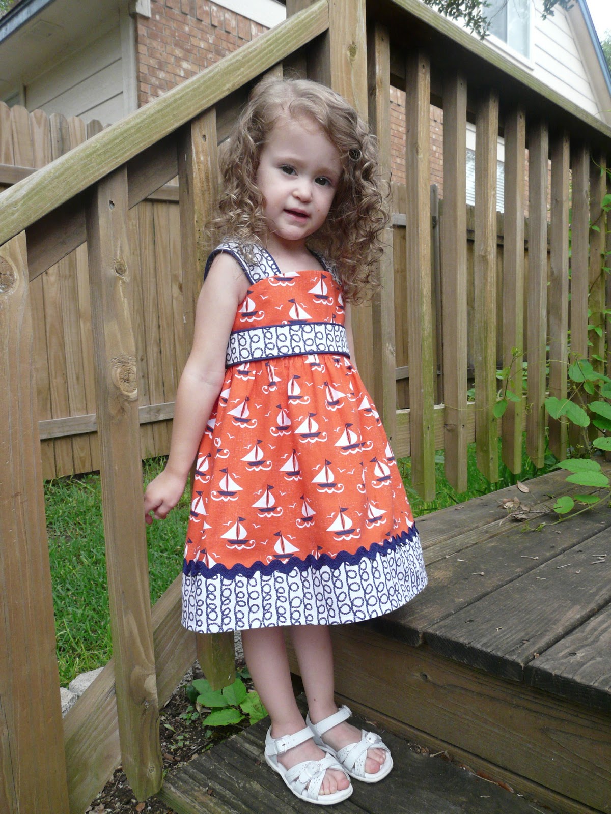 Amanda's Adventures in Sewing: NL 6219 - Orange & navy toddler sailboat ...