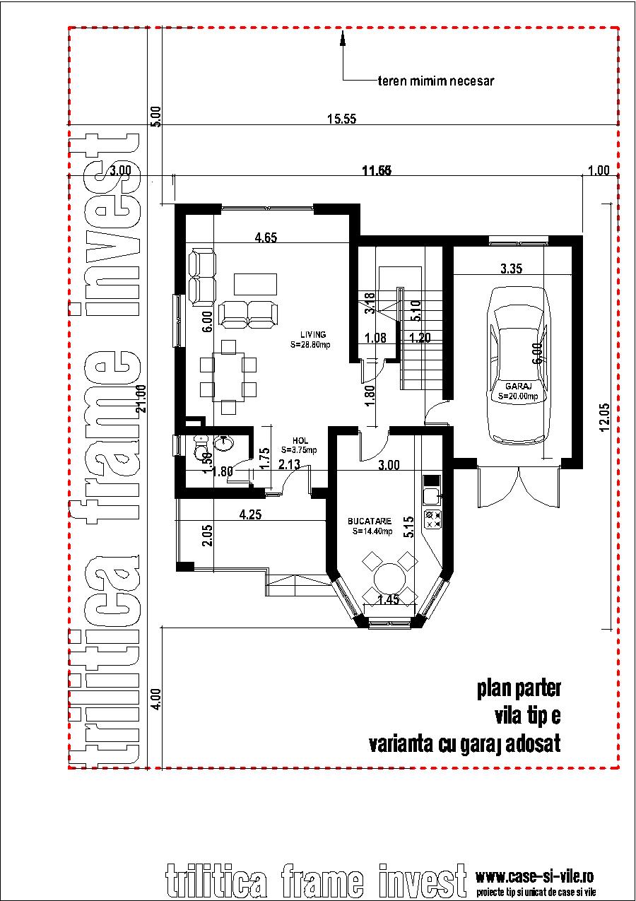 Case, Planuri, Proiecte: Proiect Vila Tip E