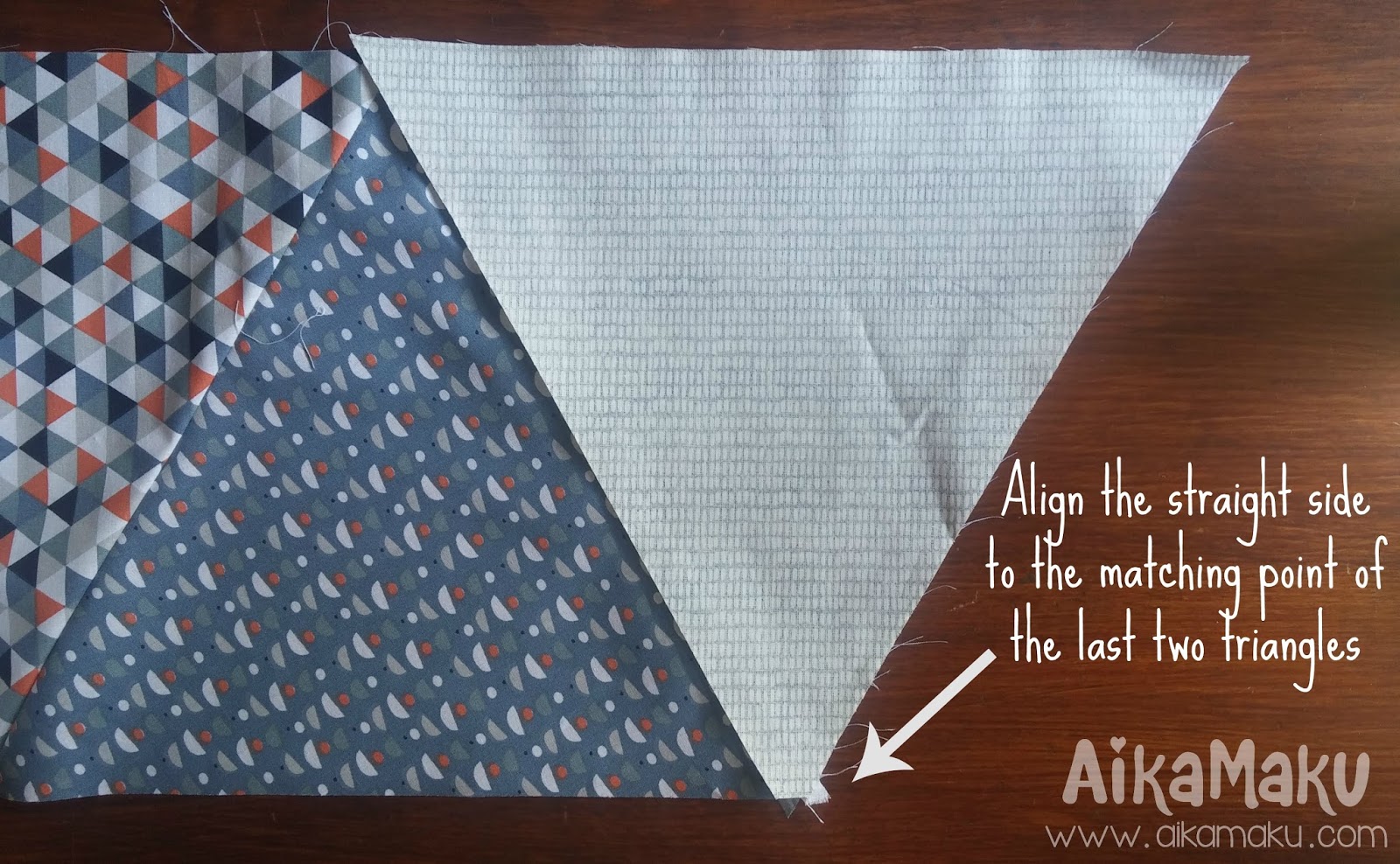 AikaMaku - Patchwork y mucho más: Tutorial manta triangles equilàters / Equilateral triangle ...