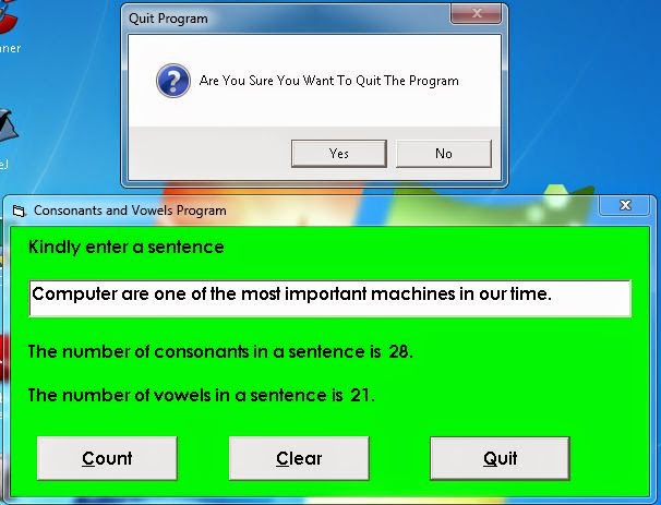 Free Programming Source Codes And Computer Programming Tutorials Consonants And Vowels Checker
