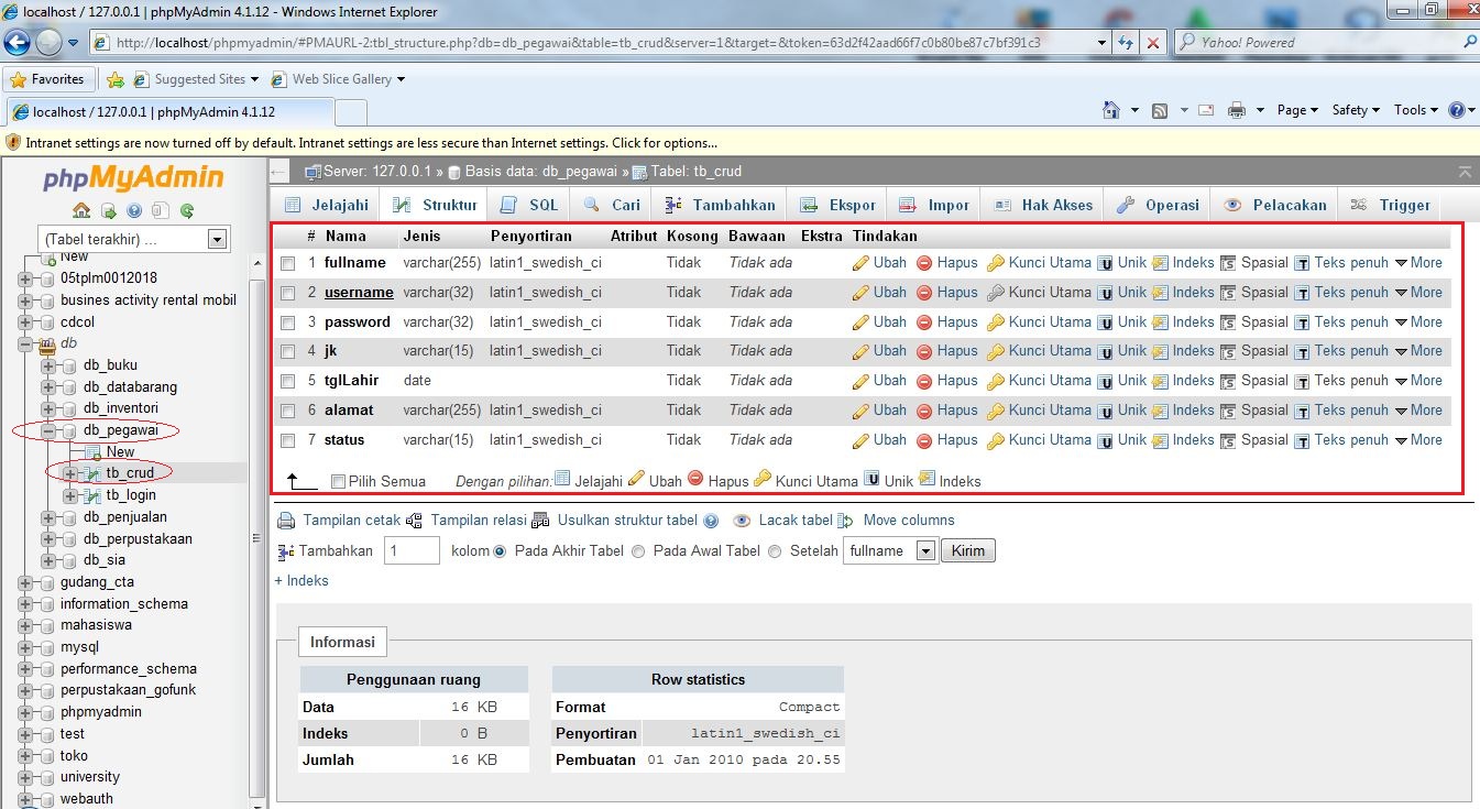 Belajar Membuat Aplikasi CRUD dengan JAVA NEATBENS dan Mengkoneksikannya dengan Database MySql