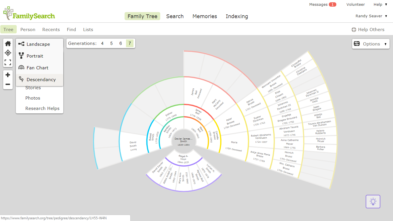 Genea-Musings: Dear Randy: How Do I Get a Descendants Chart on ...