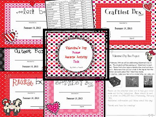 Life's a Teach!!: Valentine’s Day Box Awards