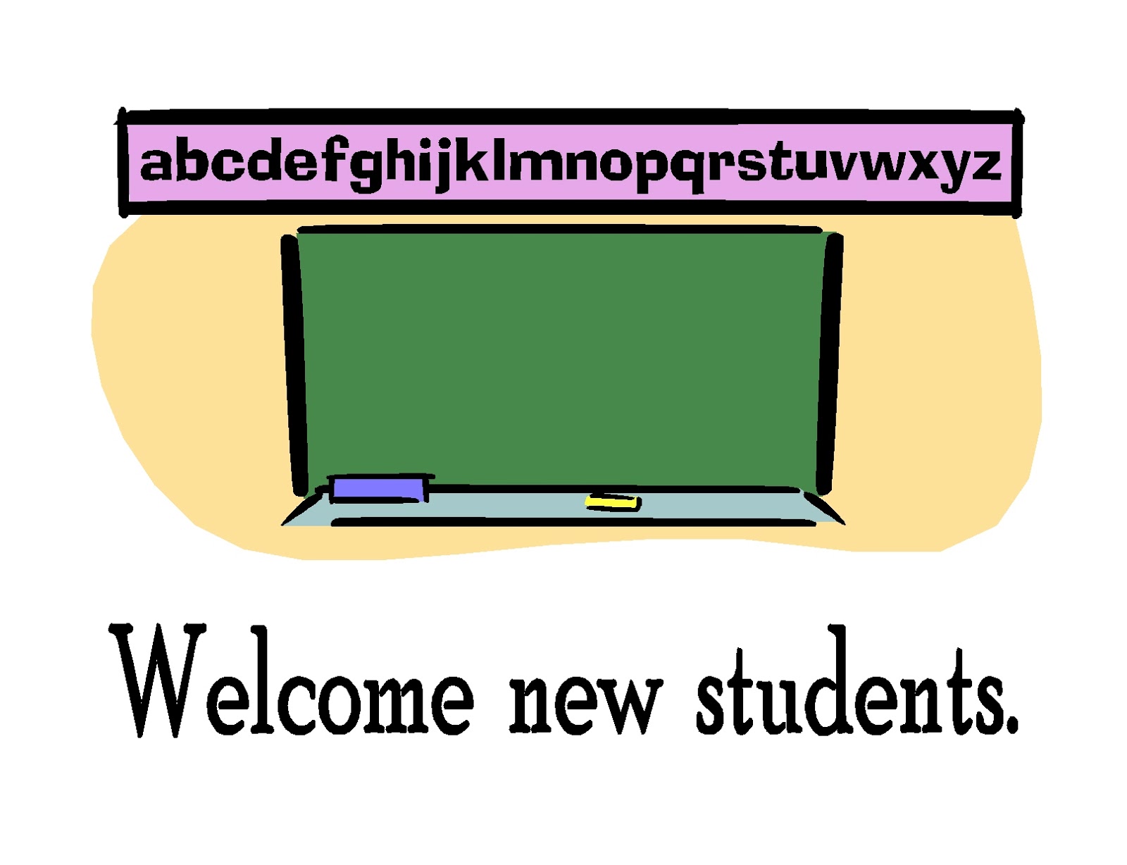 Free Posters and Signs: Welcome New Students