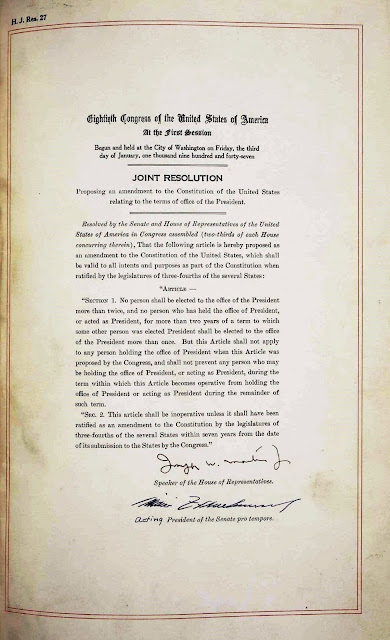 United States Constitution and Citizenship Day: 22nd Amendment