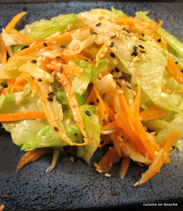 Salade de mangue verte et carotte