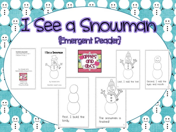 Winter Emergent Readers: Mittens, Snowmen, Penguins - Apples & ABC's