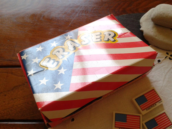 The HoarderRehab Blog: The Destiny of Things: US Flag Erasers: The ...