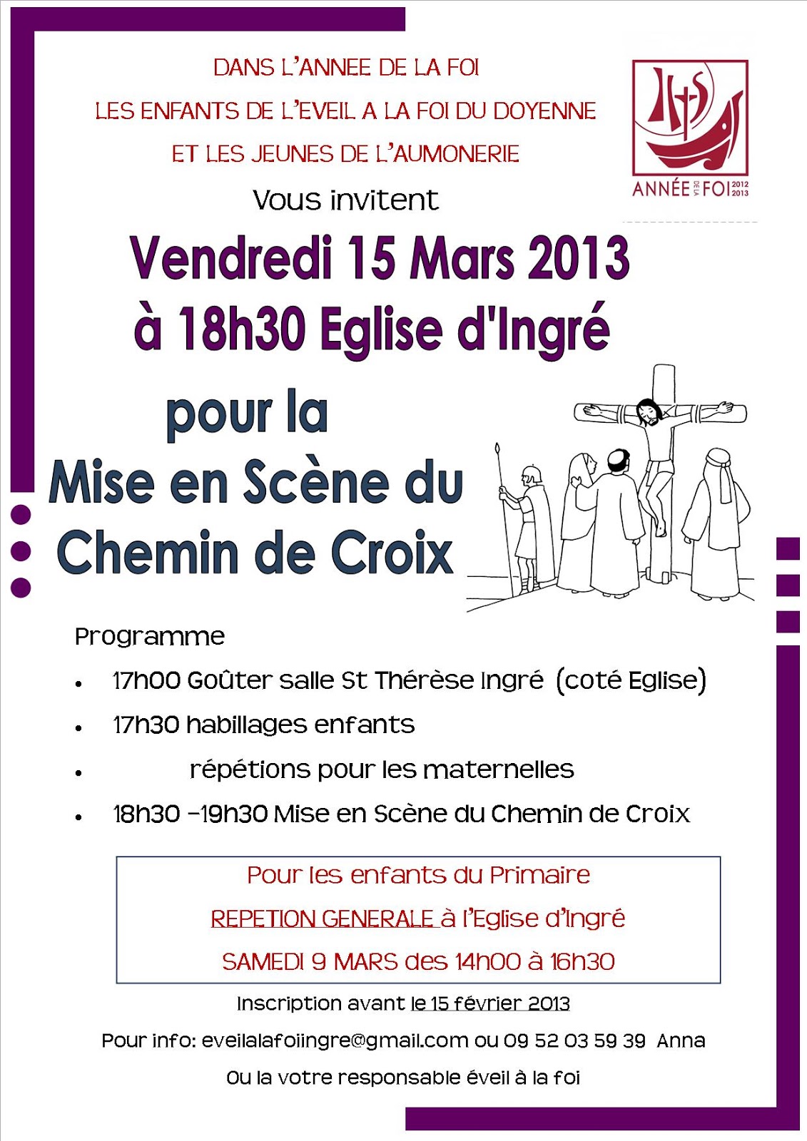 Le Blog des paroisses d'Ingré, Ormes, Bucy: Vendredi 15 mars 2013 à ...