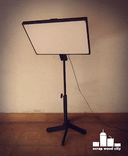 scrap wood city: How to make a floor standing DIY video light with LED ...