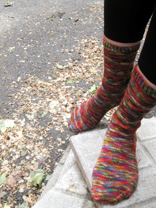 Stained Glass socks, complete