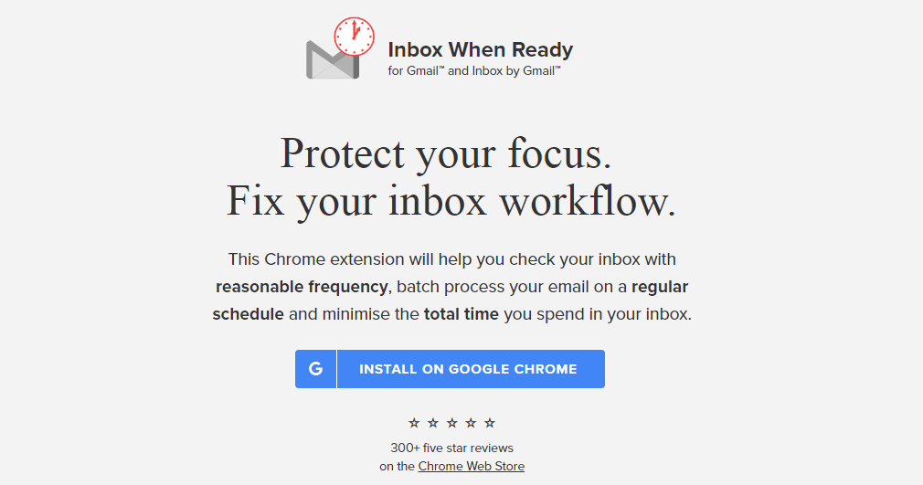 克服看郵件不做正事焦慮： Inbox When Ready 保護專注力工具