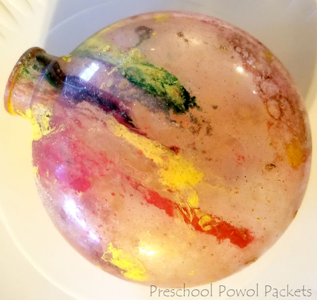 Christmas STEAM: Paint Explosion Ornaments | Preschool Powol Packets