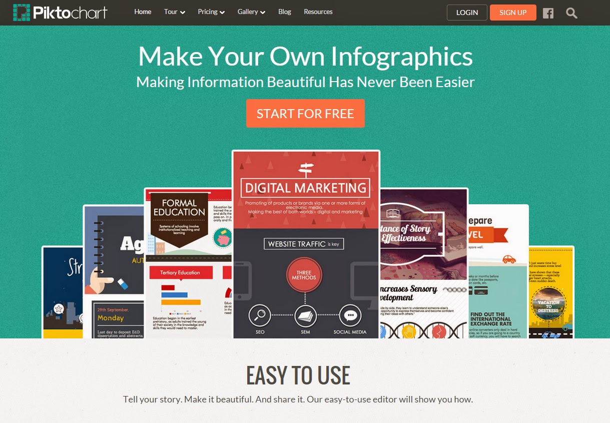 인포그래픽 사이트 - 픽토차트(piktochart.com)