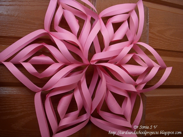 Cards and Crafts : Spectacular Paper Flower Star Decoration Tutorial