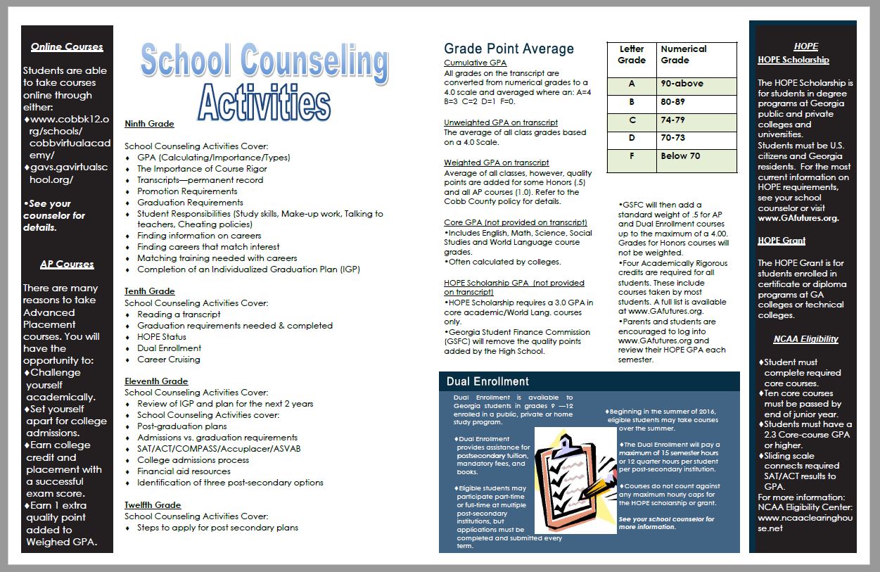 Awtrey Counselor Connections: School Counseling Brochure