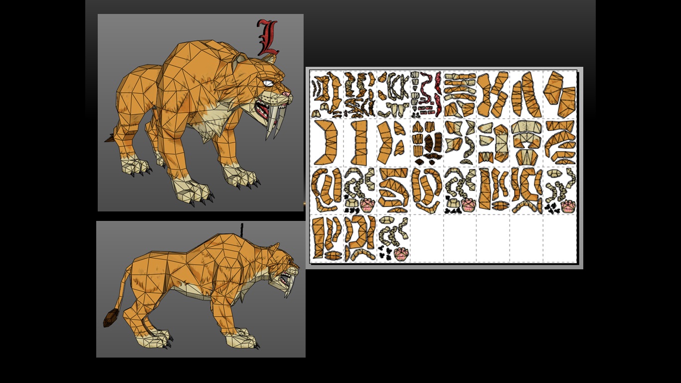 SABERTOOTH TIGER (dragon ball) | L-PAPER