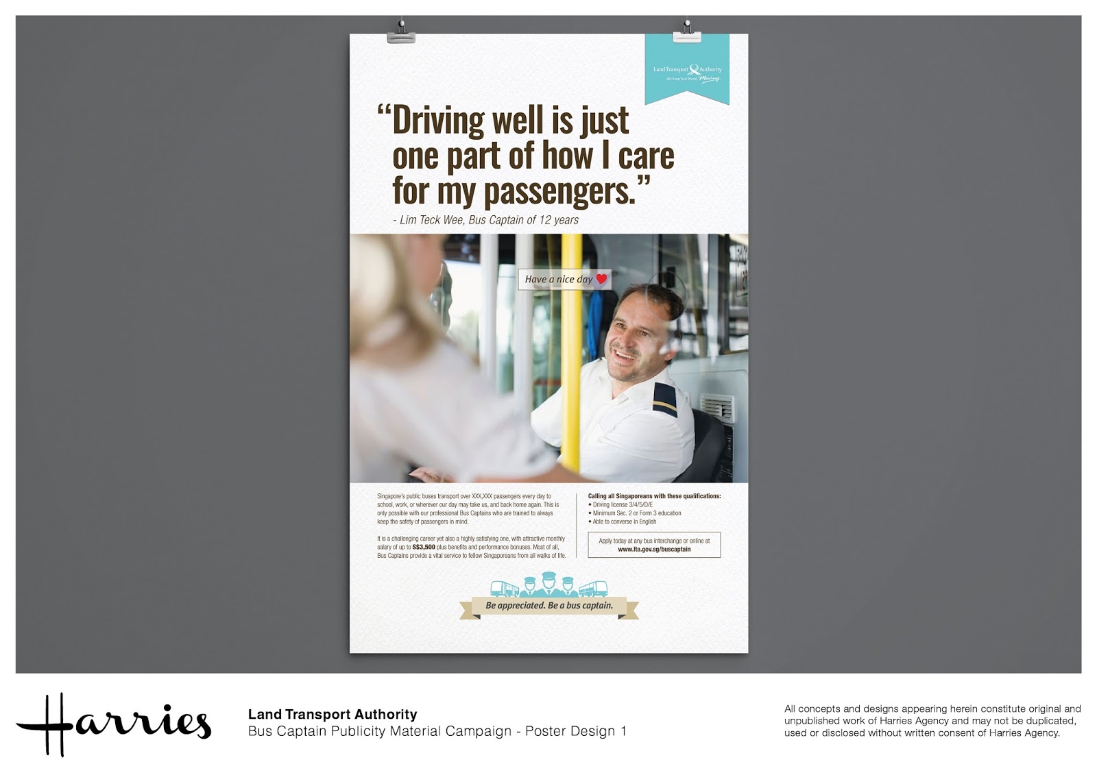 Make design simple, but significant.: Client: Land Transport Authority