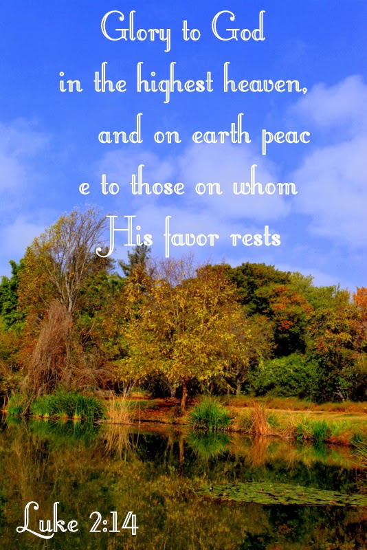 Glory to God in the highest heaven, and on earth peace to those on whom ...