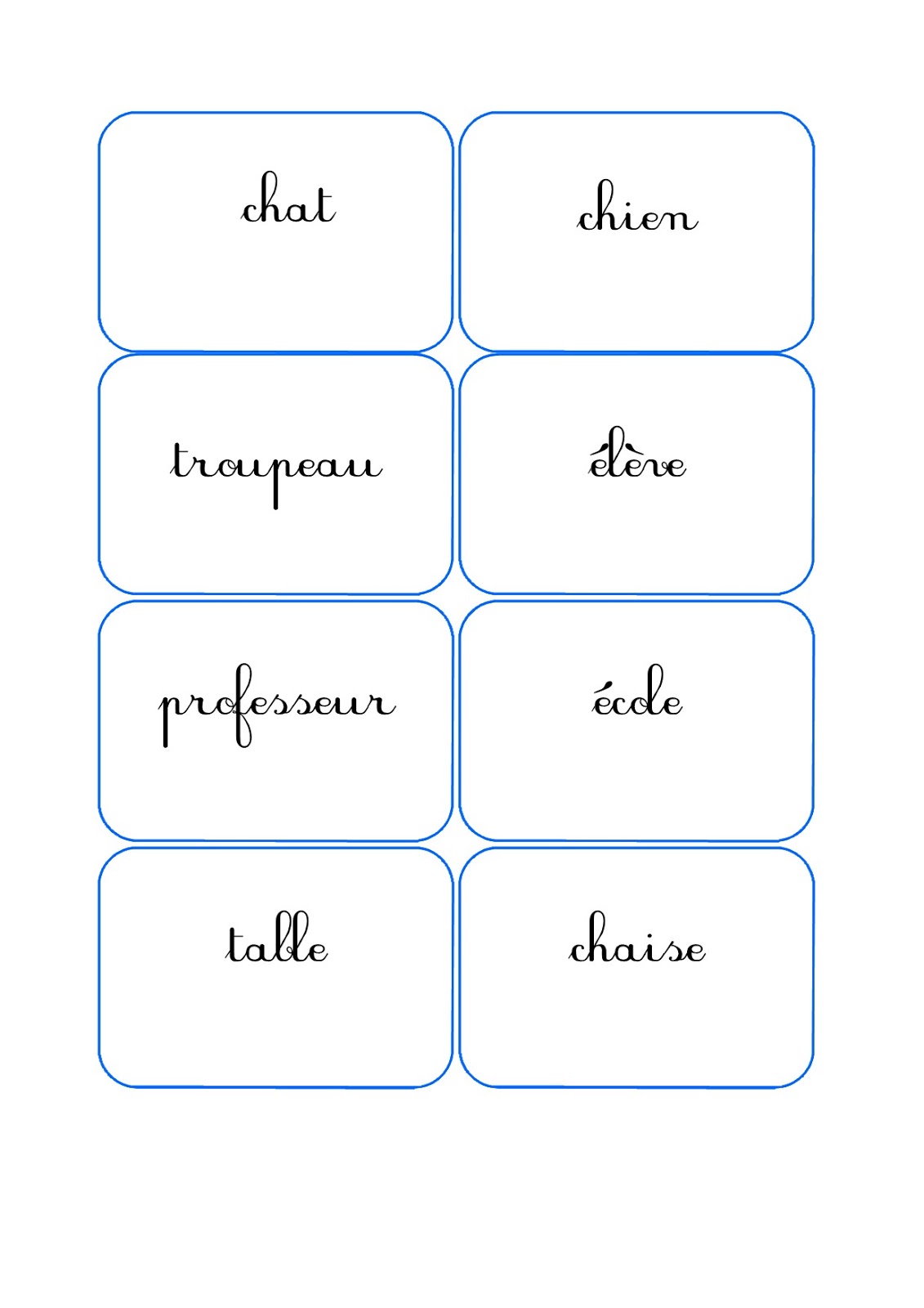 Classes de mots : jeu façon Jungle speed