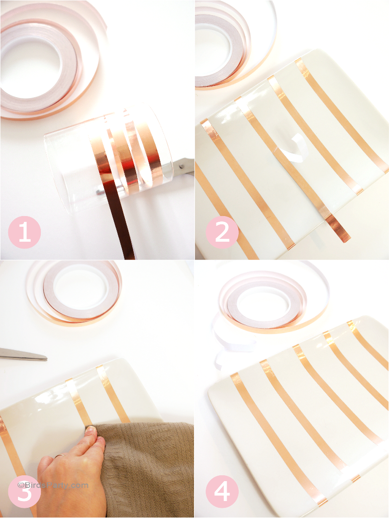 DIY Copper Foil Table Decor - Party Ideas | Party Printables Blog