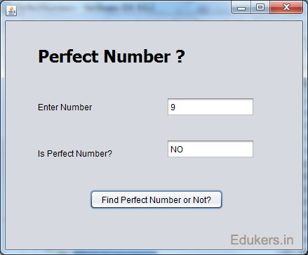 IP- Program to find a given number is Perfect Number or not?