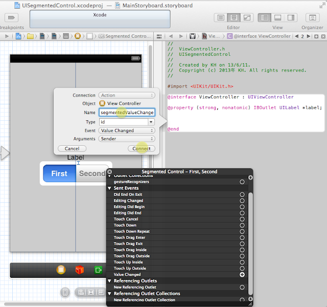 KH的程式世界: [iOS] UISegmentedControl