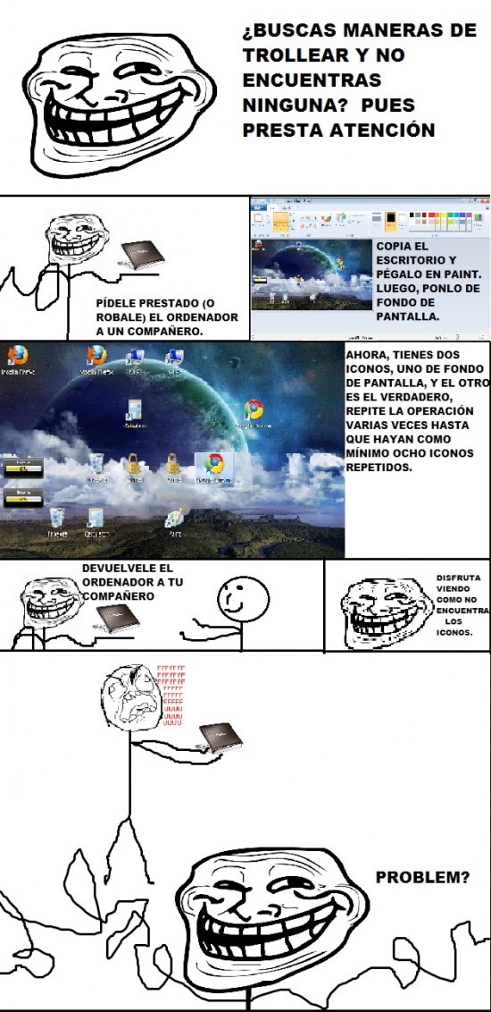 Trolleando a la pc de un amigo | La mansion de los Memes... problem?