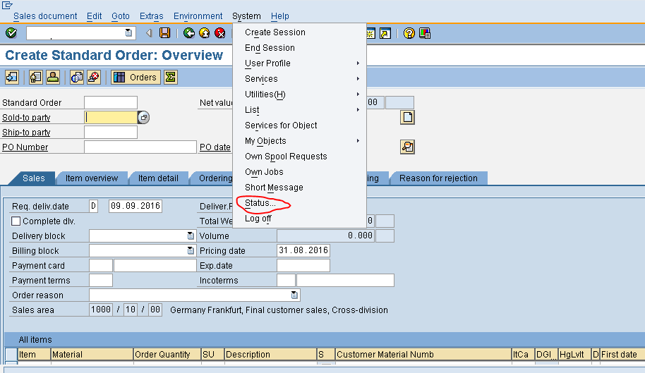 SAP TECH: Enhance the transaction 'VA01' , To set the default value to ...