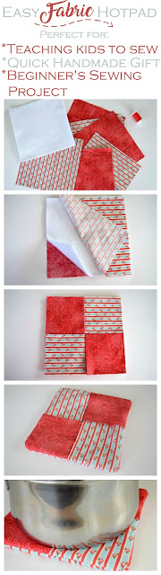 Easy Fabric Hot Pad - Beginner's Sewing Project - Adventures of a DIY Mom