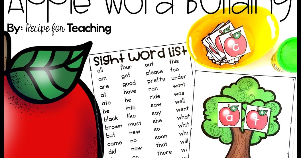 Apple Word Building - Recipe for Teaching