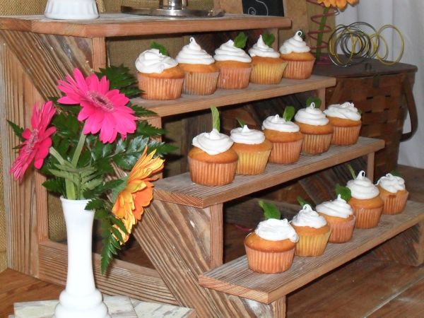 instructions for a rustic wood stair step cupcake stand - Google Search ...