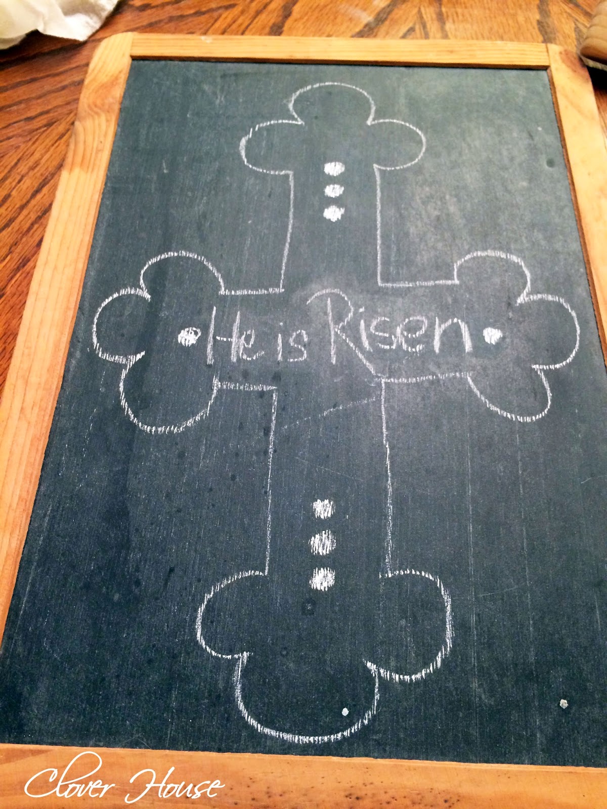 Clover House: Easter Cross Chalkboard Art