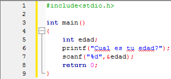 Programación en C: Uso básico de scanf y printf