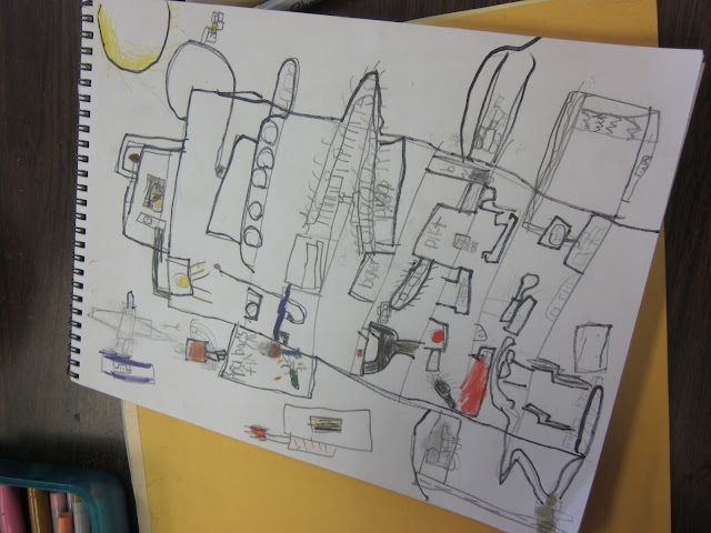 The Lenkerville Art Room: Wednesday Works - Factory Design with 3rd grade