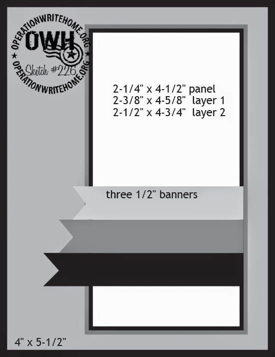 Melissa T.: Sketch Challenge # 226/Operation Write Home