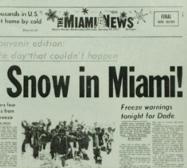 Gaspar, El Lugareño: (Enero 19, 1977) El día que nevó en Miami