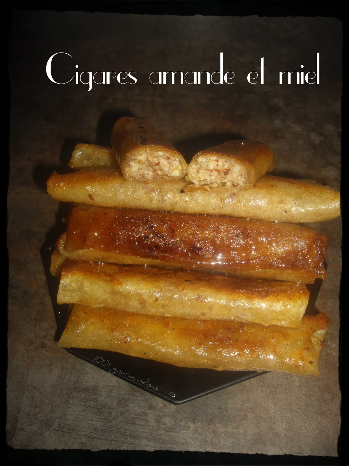 1001 Gourmandises: Cigares amande et miel