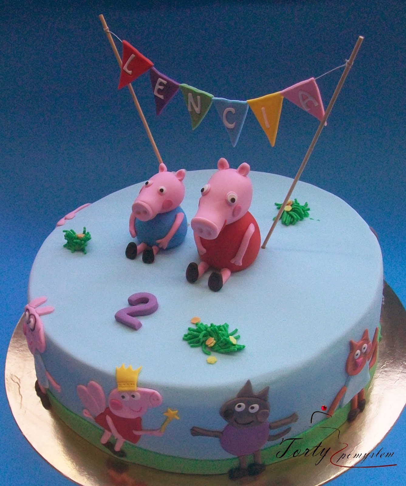 TORTY Z POMYSŁEM Kraków: Tort świnka Peppa i przyjaciele.
