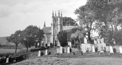 Tour Scotland: Old Photograph Parish Church Dalry Scotland