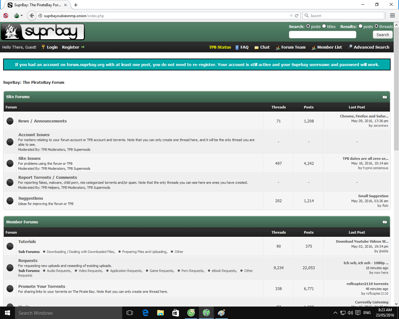 Suprbay | Deep Web Community