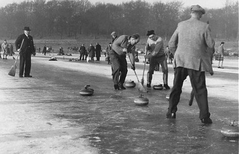 Tour Scotland: Old Photograph Curling Loch Leven Scotland