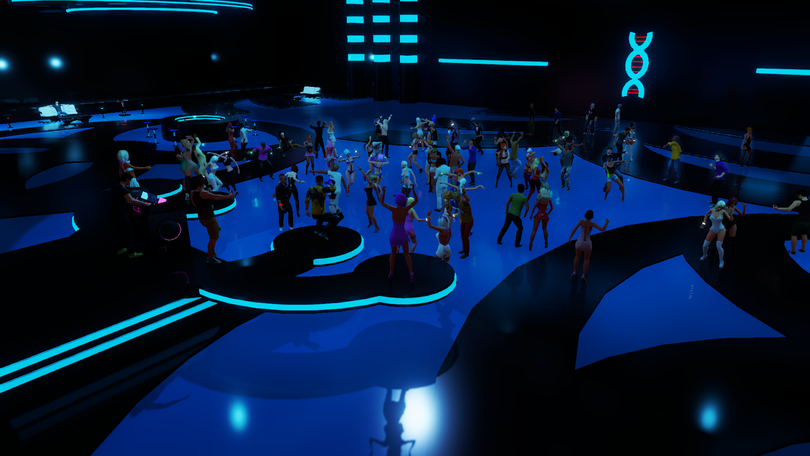 3D Gameworlds: saturday party on my new club in 3dx