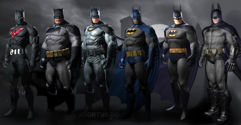 El Bofe: "Batman: Arkham City" Varios diseños de trajes para Batman