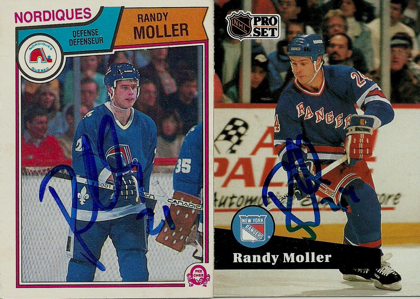 Hell's Valuable Collectibles: Randy Moller: Two Autographed Cards