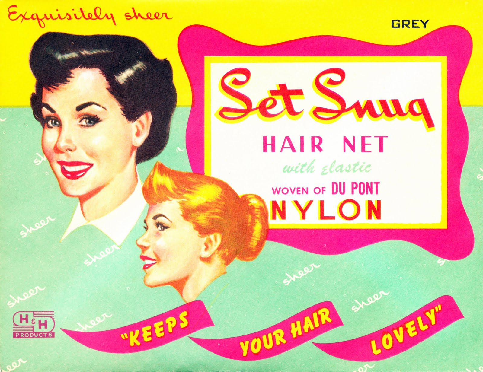 Collage Candy: Vintage packaging: 1950s ladies and their hairnets