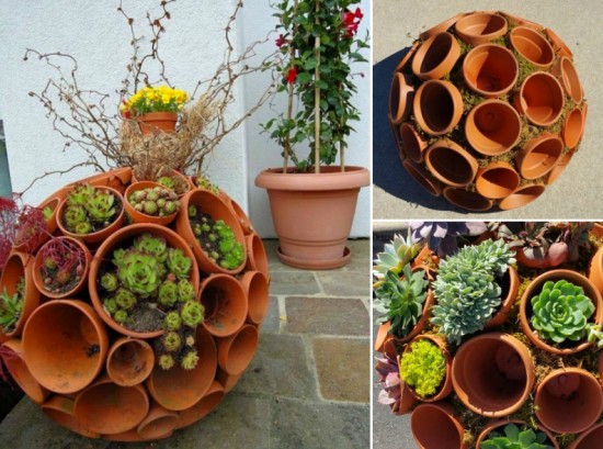 DO IT YOURSELF Clay Pot Sphere for Stunning Succulents - DIY Landscaping